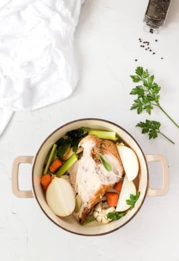 Easy Turkey Broth (Stovetop/Slow Cooker/Instant Pot)
