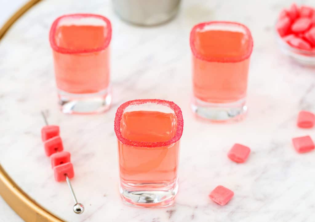Pink Starburst Shooter Only 3 Ingredients Foodie And Wine