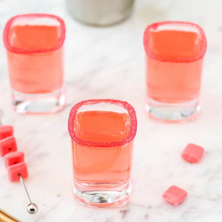 Pink Starburst Shooter (Only 3 Ingredients!) - Foodie and Wine