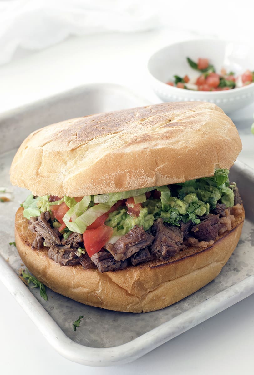 San Diego-Style Carne Asada Torta (Torta de Asada) - Foodie and Wine