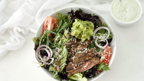 Carne Asada Salad with Cilantro Lime Dressing - Foodie and Wine