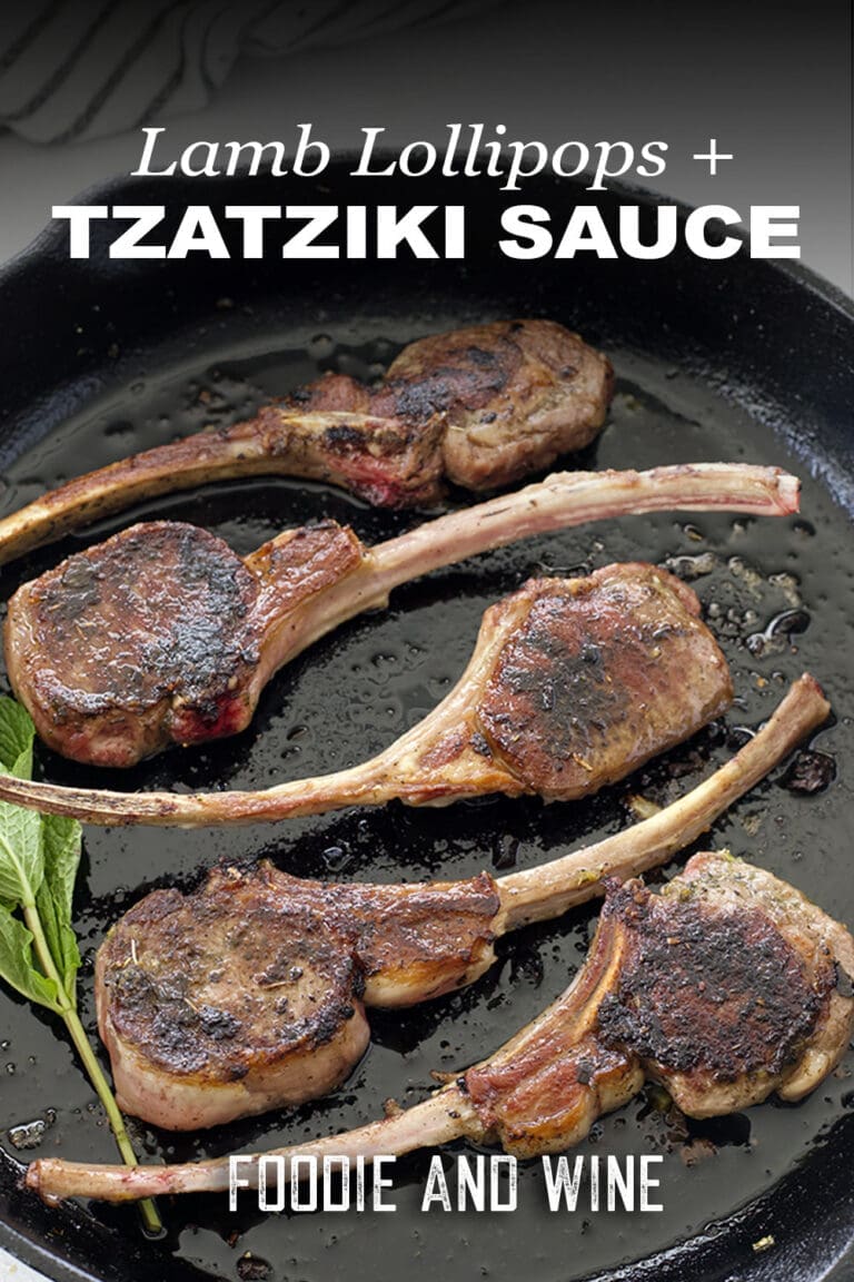 Lamb Lollipops with Tzatziki Sauce - Foodie and Wine
